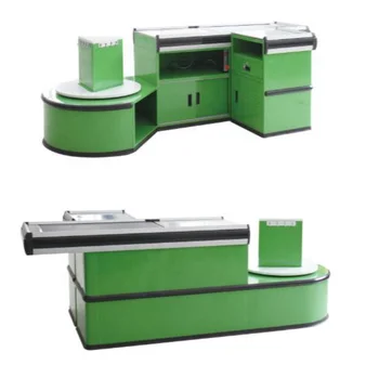 Checkout Counter With Conveyor Belt,Supermarket Equipment - Buy ...