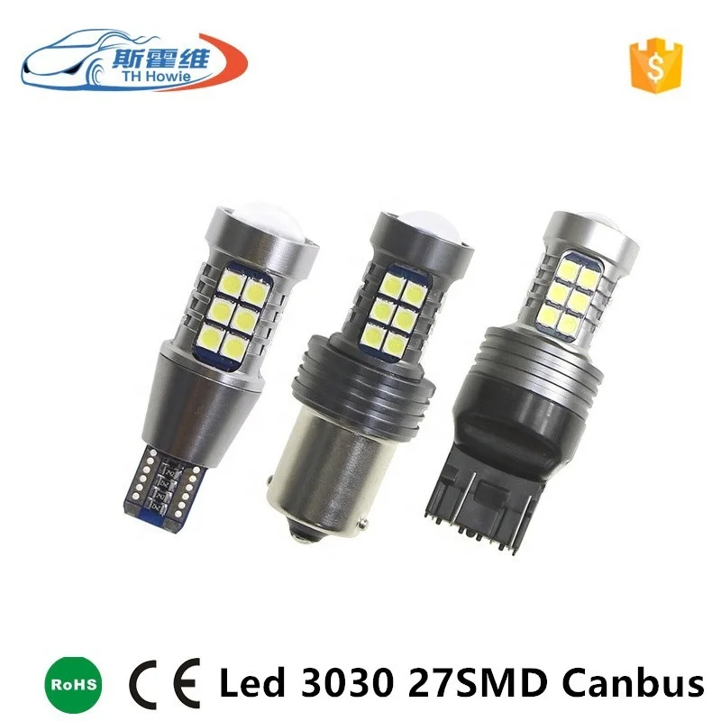 1156 Ba15s 1157 Bay15d Socket Led Bulb 3030 Chip 27smd Canbus Car Reverse Lights Tail Brake Lamp ...