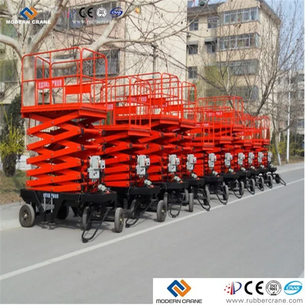 Small Mobile Hydraulic Pallet Elevating Motorized Scissor Lifting ...