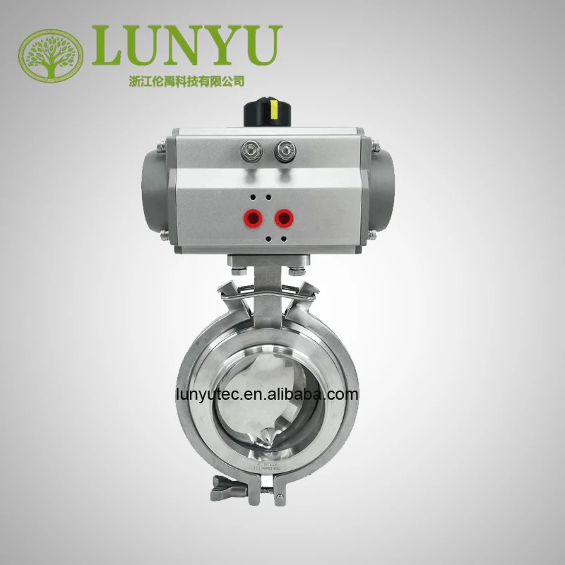 Pneumatic Powder Tablet Butterfly Valve Tank Bottom Discharge Valve For ...