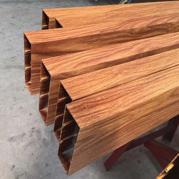 Wow!!!timber Extruded Tubular Aluminum Wood Grain Profile With Iso ...