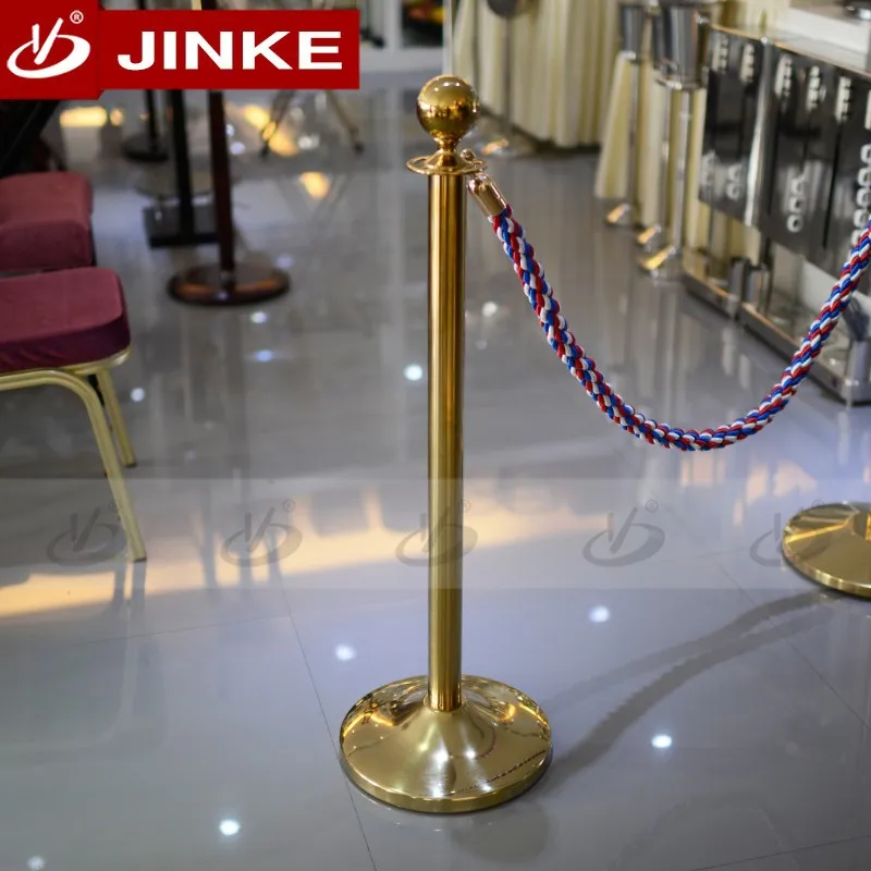 Queue Master Hanging Rope Stanchion Golden Finish,Queuing Barrier Stand ...