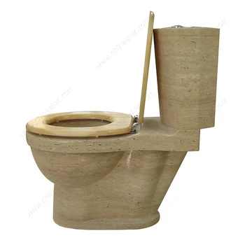 Custom Made Beige Travertine Marble Stone Floor Standing Sanitary Wc ...