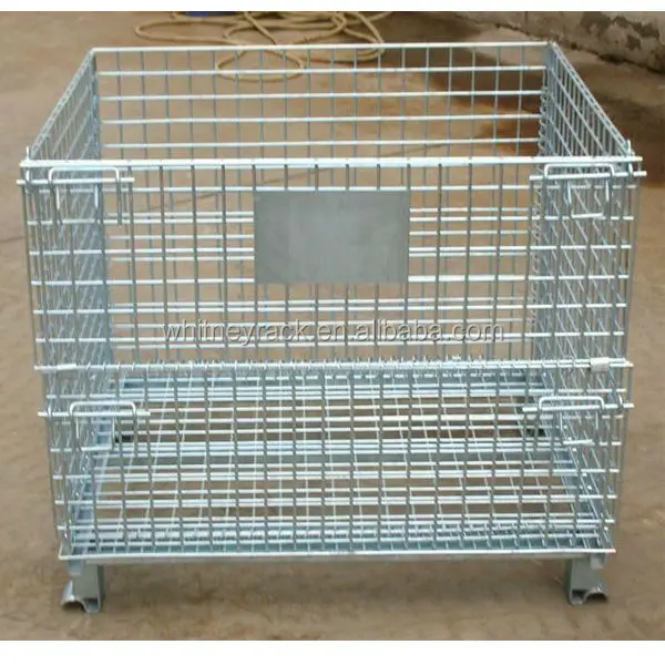 Wire Baskets Cargotainer Palletainer For Pallet Rack,Plastic Mesh ...