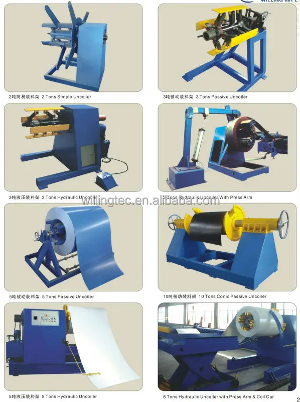 Full-Automatic 10 Ton Hydraulic Decoiler/Uncoiler Steel Coil for Tile ...