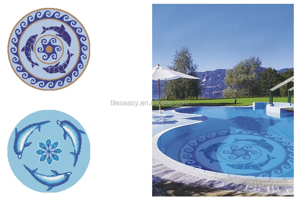 Pool Design Dolphin - Buy Swimming Pool Tile Dolphin,Art Mosaic Dolphin ...