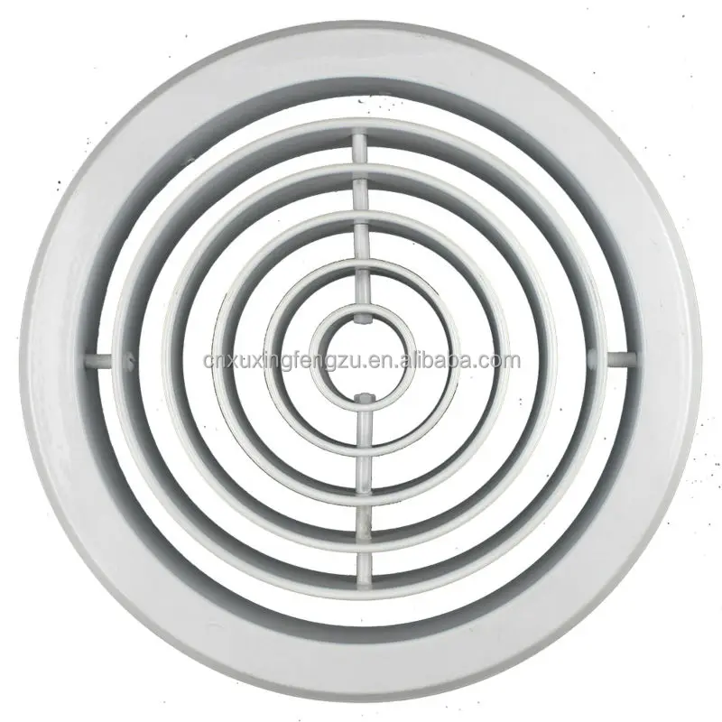 Round Ceiling Air Conditioning Diffuser Aluminum Adjustable Ring Jet ...