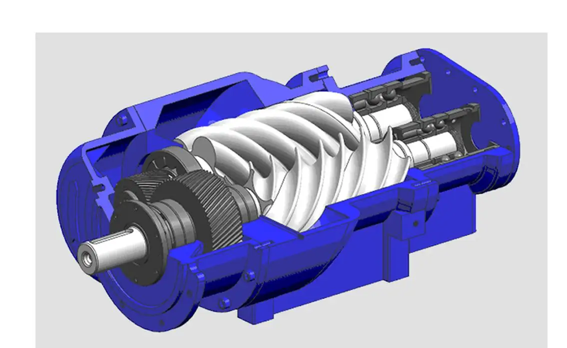 Twin Screw Air Compressor - 110kW AC Power, Lubricated, 1-Year Warranty ...