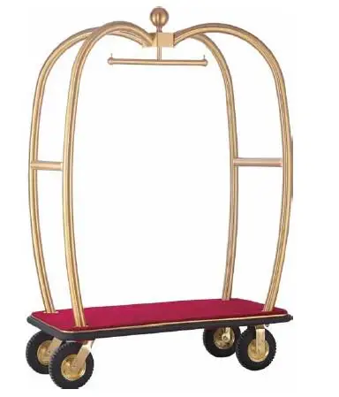 Luxury Hotel Lobby Luggage Cart Luggage Trolley Bellboy Trolley ...