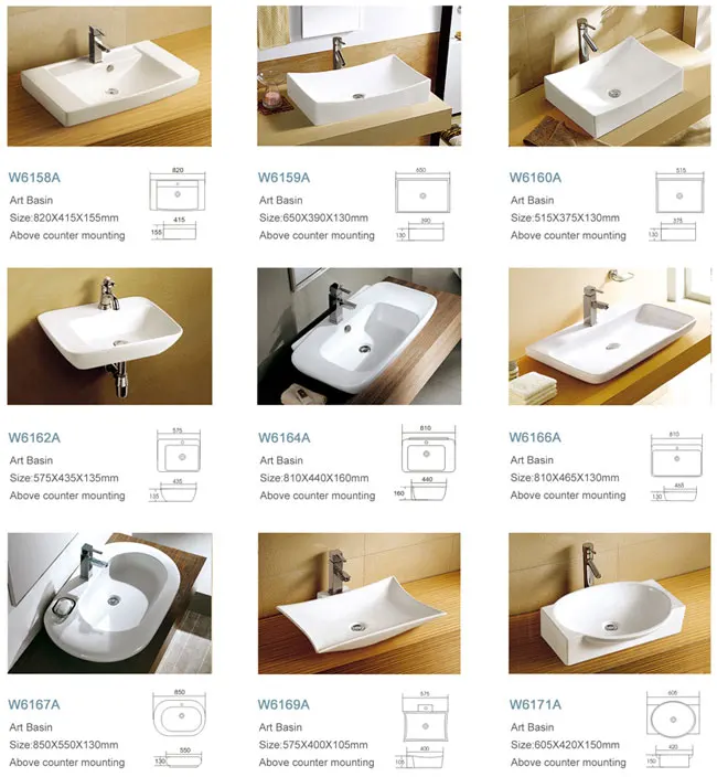 Unique Western Sanitary Ware Countertop Shell Shaped Sink