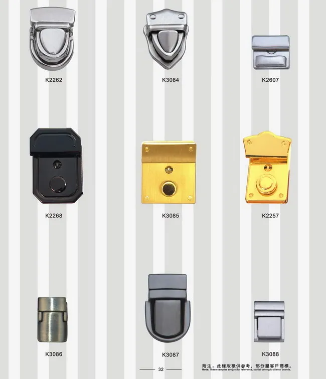 New Design Classic Style Shiny Plating Finished Briefcase Lock Box Lock ...