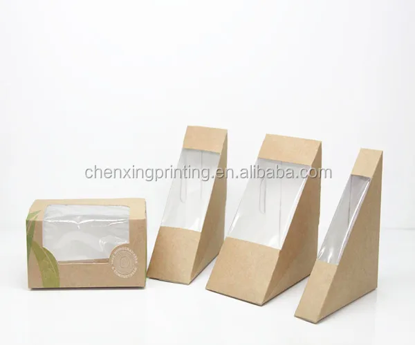 High Quality Cardboard Triangle Sandwich Packaging Box Wholesale With ...