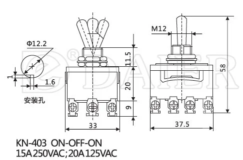 4 Position Toggle Switch On-off-on 12 Pin Function Of A Toggle Switch ...