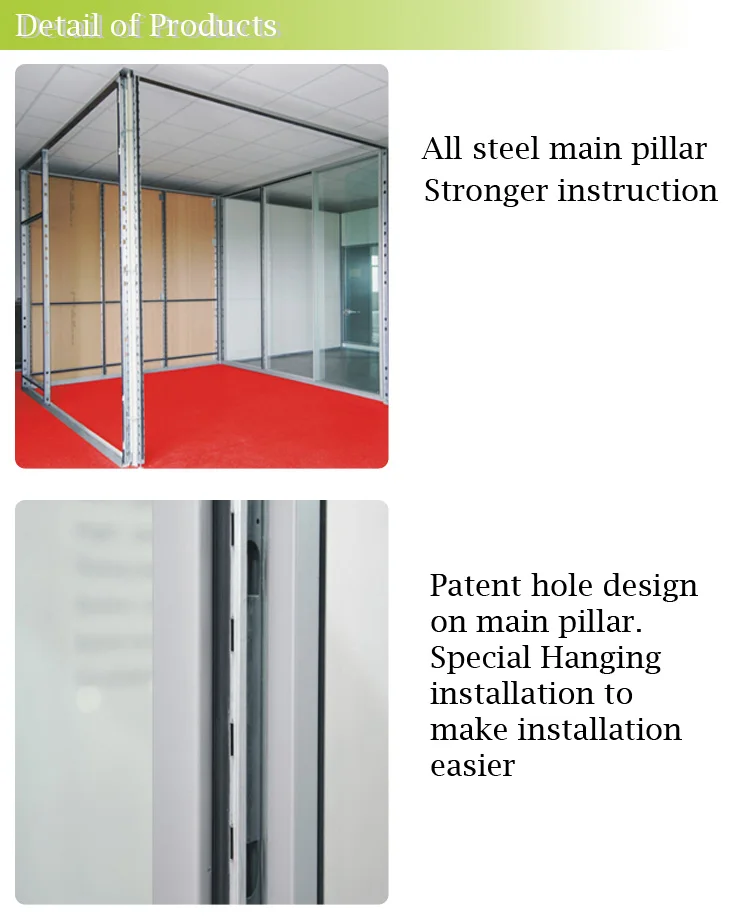 Hang Clips Double Steel Panels Modular Office Partition Walls - Buy ...
