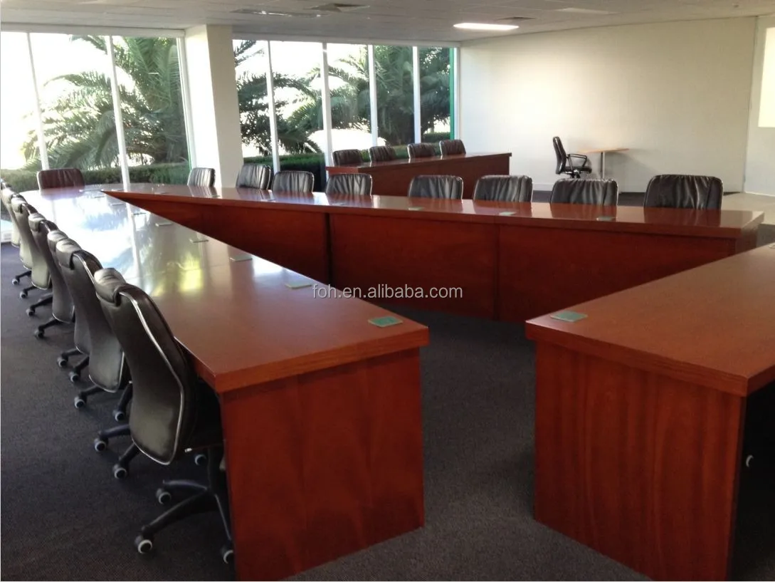 Wood Veneer V Shaped Conference Table (fohvc-001) - Buy Conference ...