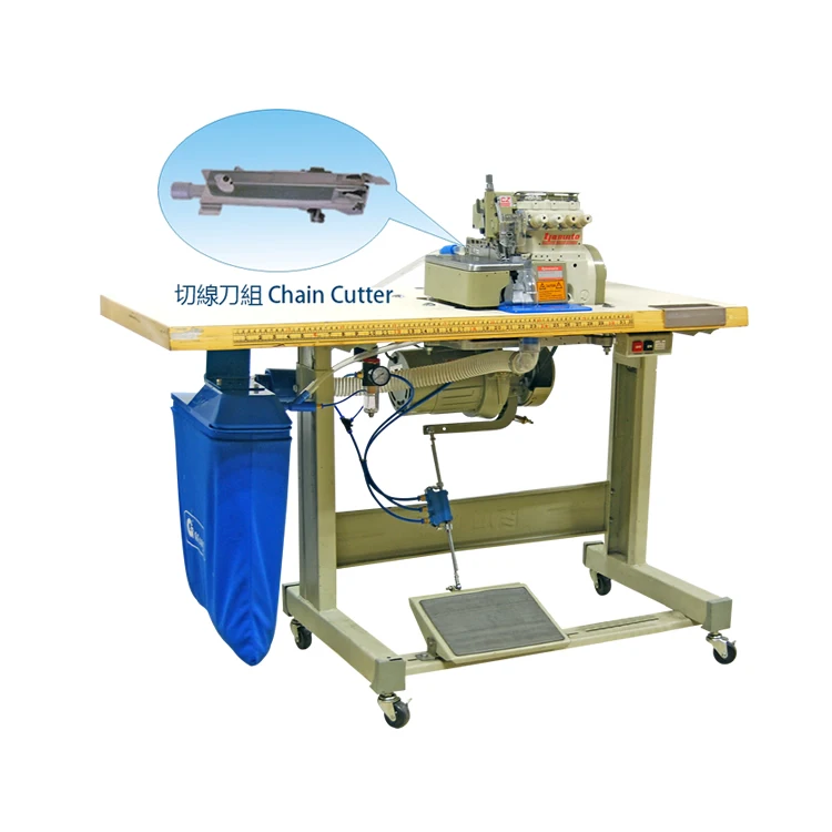 3 Ways Pneumatic Suction Chain Cutter Device With Over-lock Machine ...