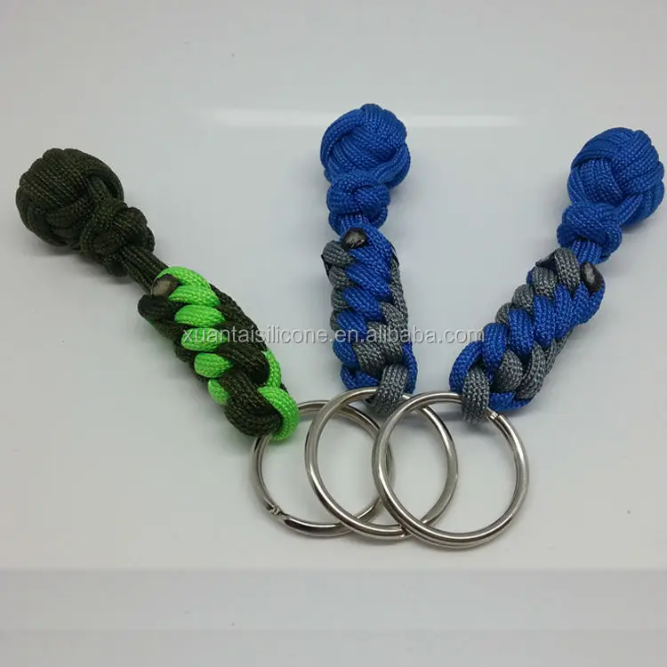 550 Survival Paracord Keychain With Carabiner And O-ring - Buy Paracord ...