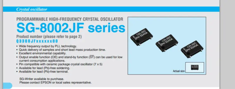 Sg-8002jf Pcm 12.500mhz Smd Programmable Crystal Oscillator - Buy Crystal Oscillator 12.5mhz,Sg ...
