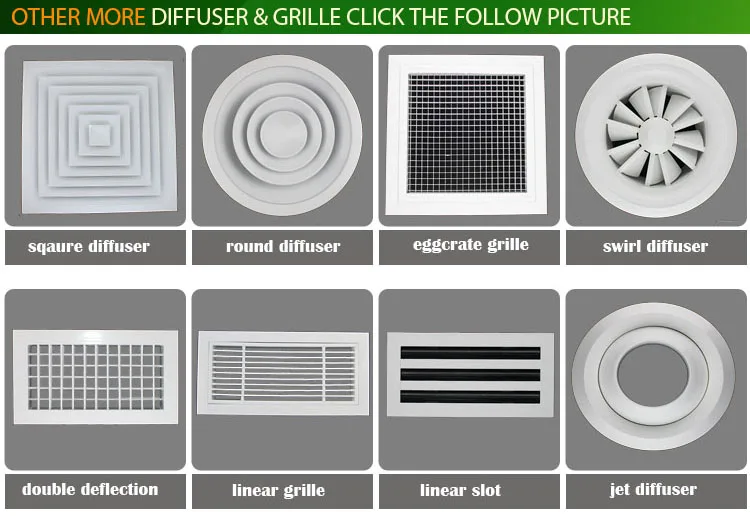 Hvac Ventilation Corner Ceiling Air Conditioner Aluminum Square Air ...