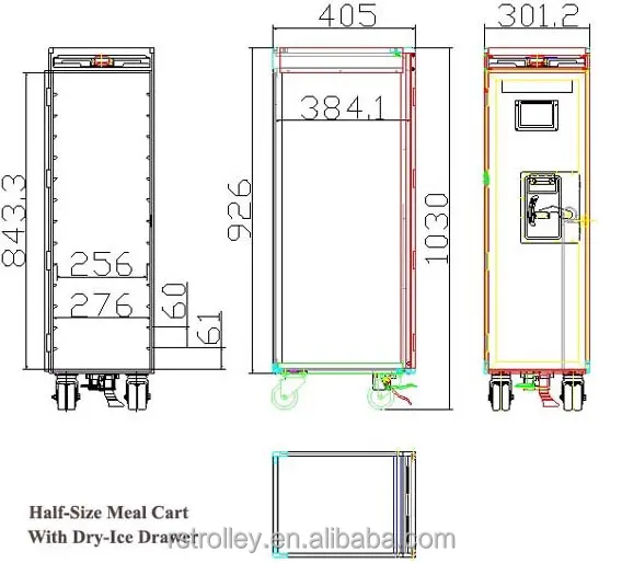 Half Size Atlas Aircraft Galley Serving Meal Cart - Buy Aircraft Meal ...