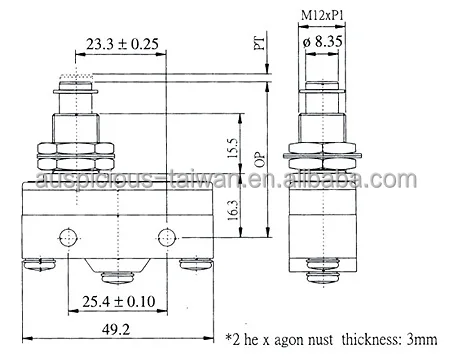 AM-1307 Z Type Micro Switch 15A 250V Pin Plunger - Reliable