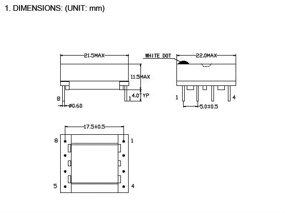 Electronic Transformer For Efd10,Efd12,Efd15,Efd20,Efd25,Efd30 Pcb ...