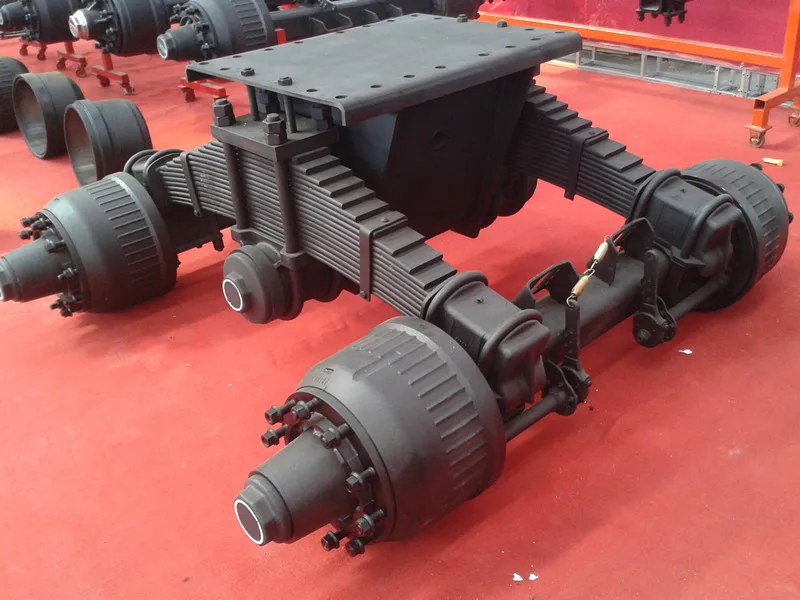 Trailer Low Mounting Bogie Suspension Semi Trailer Tandem Axle Trailer Low Mounting Bogie Suspension Semi Trailer Tandem Axle