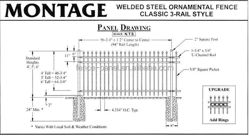 Wholesale Galvanised & Powder coated steel pipe fence foundation ...