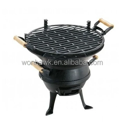 Cast Iron Bbq Barbecue Barbeque Pot Belly Barrel Charcoal Grill Garden ...