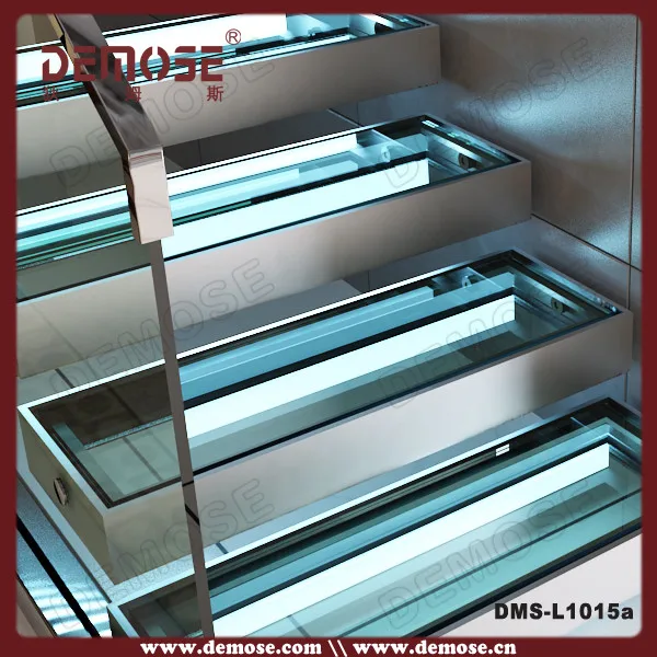 Led Glass Stairs/stairs With Glass Risers And Led Lights - Buy Stairs ...