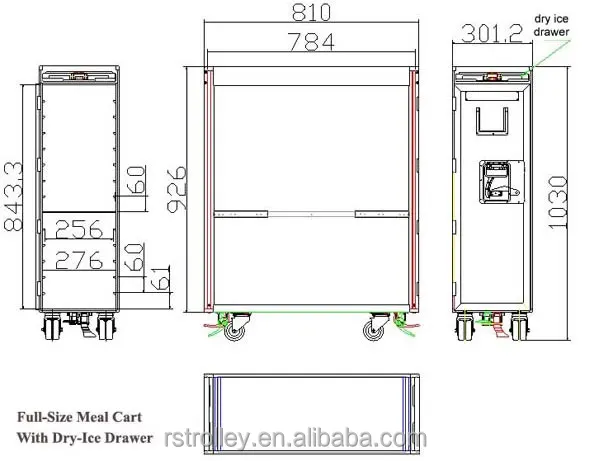 Atlas Kuss Full Size Aircraft Catering Meal Trolley Cart - Buy Aircraft ...