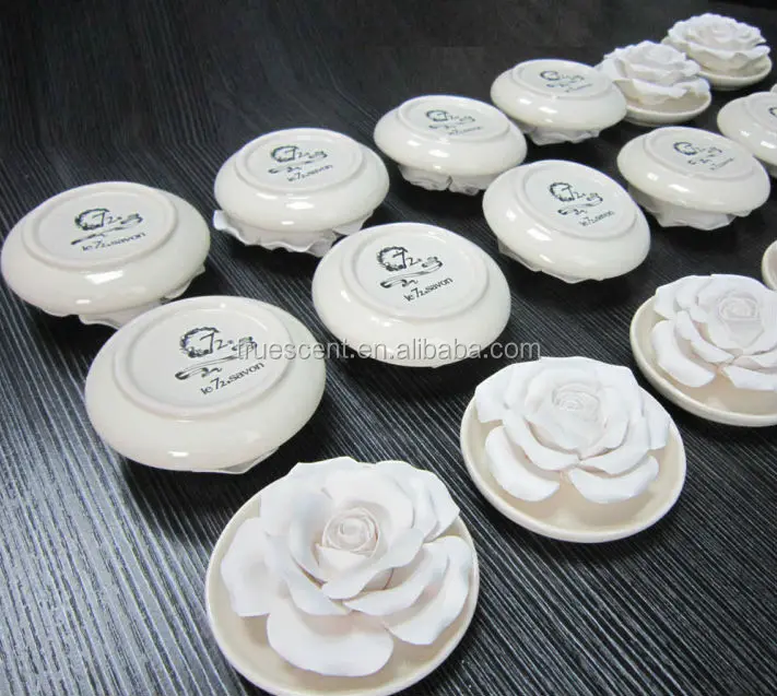 Handmade Scented Rose Flower Ceramic Stone Oil Diffuser With Ceramic ...