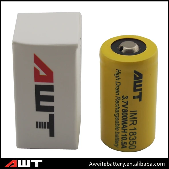Awt 18350 Rechargeable Battery 3.7v 800mah 18350 Or 18360 Battery - Buy ...