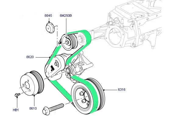New! Top Quality Belt Lr011327 Fit For Discovery 3/4,Range Rover 02-09/ ...