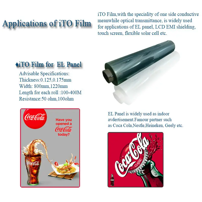 ITO PET Film for Touch Screen - Transparent Electrode