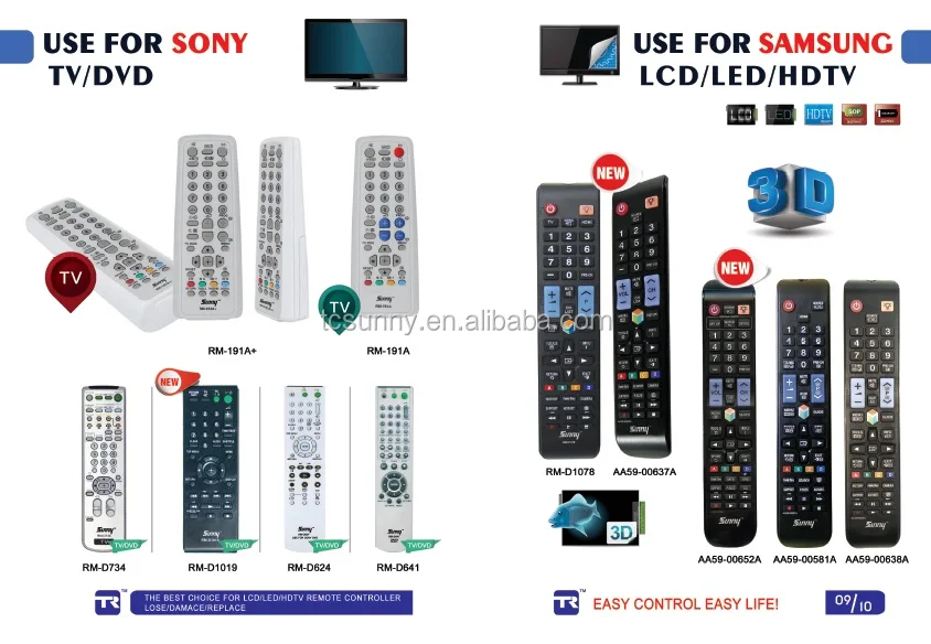 2014 New Rm-l1088 3d Smart Lcd Led Tv Universal Remote Control - Buy ...