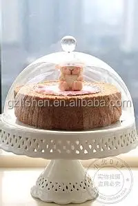 Clear Polycarbonate / Acrylic Cover Plastic Food Dome Covers Dessert ...