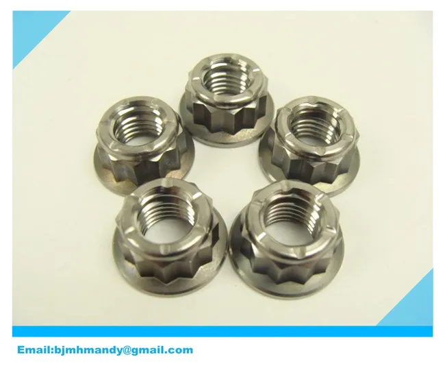 Titanium 12 Point Flange Nuts - Durable & Versatile