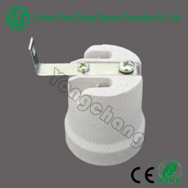 E27 Ceramic Bulb Holder With Angle Bracket /porcelain Lamp Base - Buy ...