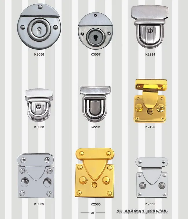 New Design Classic Style Shiny Plating Finished Briefcase Lock Box Lock ...