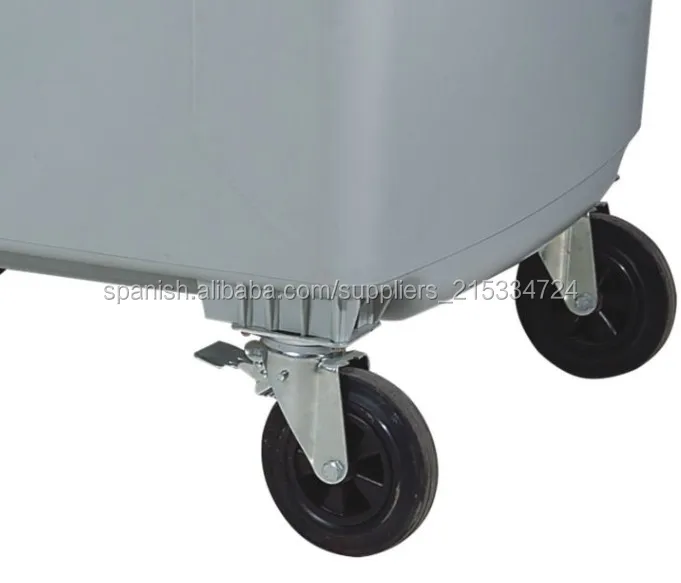 660 Liter Plastic Mobile Garbage Container 660l Green - Buy Dustbin,660 ...