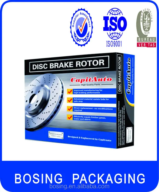 Auto Spare Parts Box Pack For Disc Brake Rotor Disc Brake Rotor Packing ...