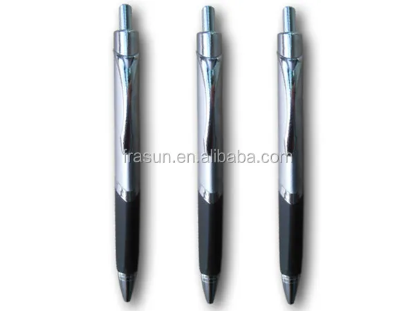 Super Classical Brass Click Metal Gift Pen,Rubber Grip Triangle Ball ...