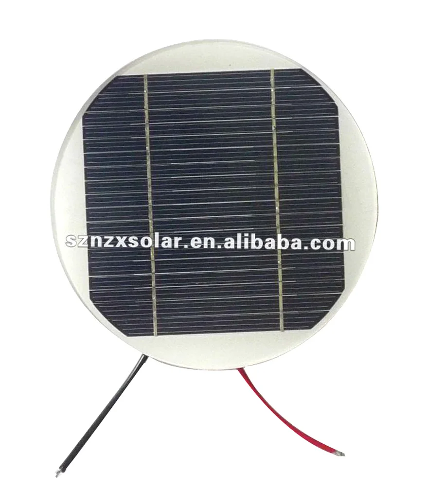 160mm Diameter 9v 1.5w Round Solar Panels Price Tempered Glass ...