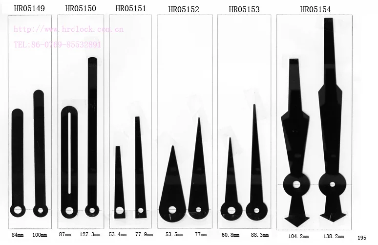 DIY Clock Hands Kit - Metal Pointers & Aluminum Parts