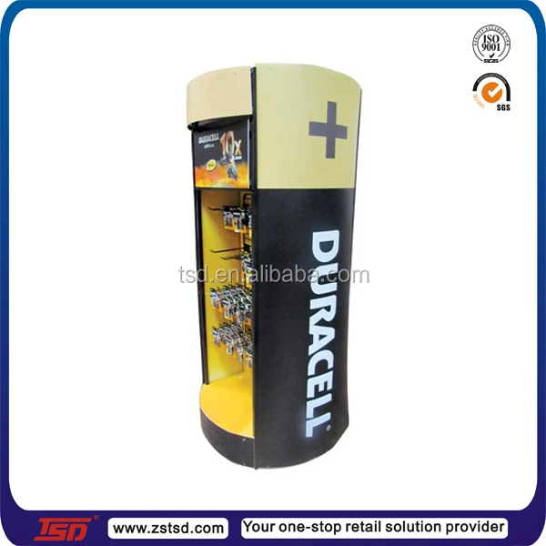 Chain Store Pos Corrugated Cardboard Counter Battery Display Shelf ...