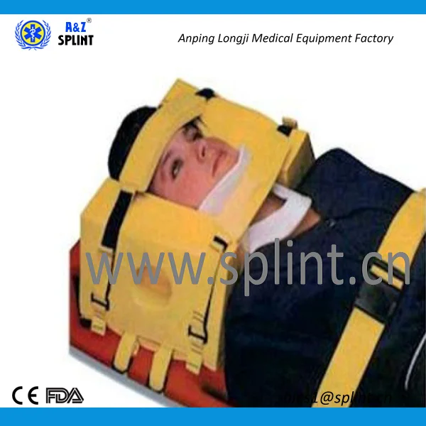 Radiolucent Medical Head Immobilizer For Scoop Stretcher And Spine ...