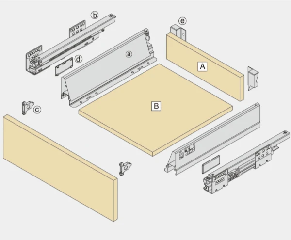2018 Hot Sale Euro Style Metal Box Drawer Slide - Buy Metal Drawer ...