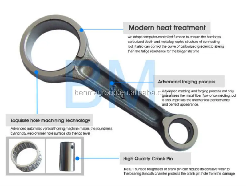 CD70 JH70 JH90 T110 Engine Motorcycle Parts - Connecting Rod
