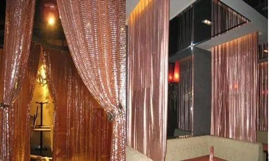 Decorated Polished Metal Mesh Curtain - Buy Metal Mesh Curtain,Metallic ...